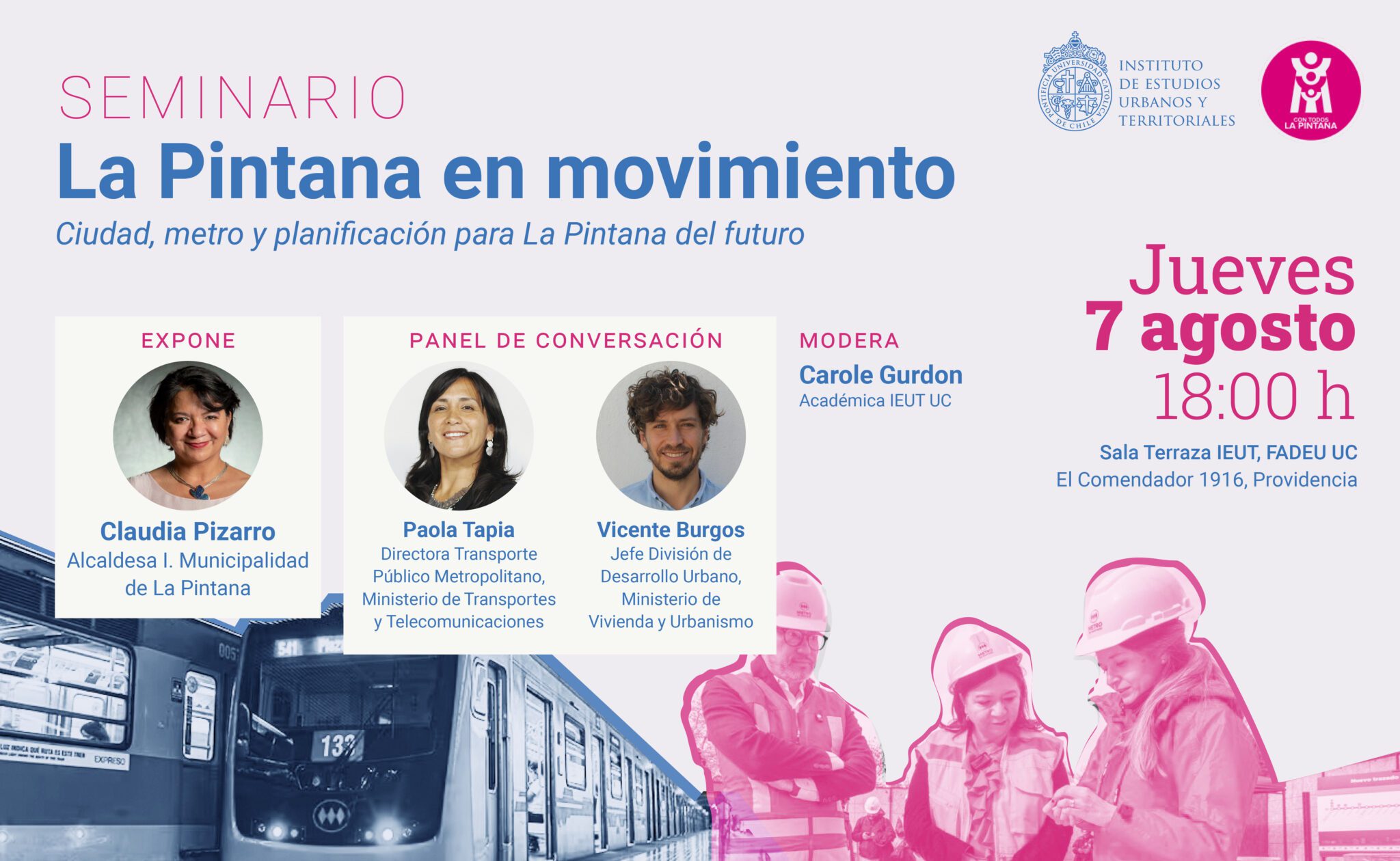 Seminario | La Pintana en movimiento: ciudad, metro y planificación ...